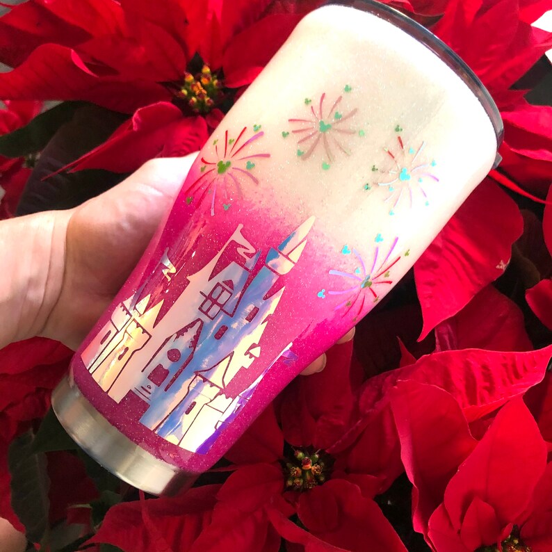 Disney Castle Glitter Tumbler / Disney Glitter Tumbler / - Etsy