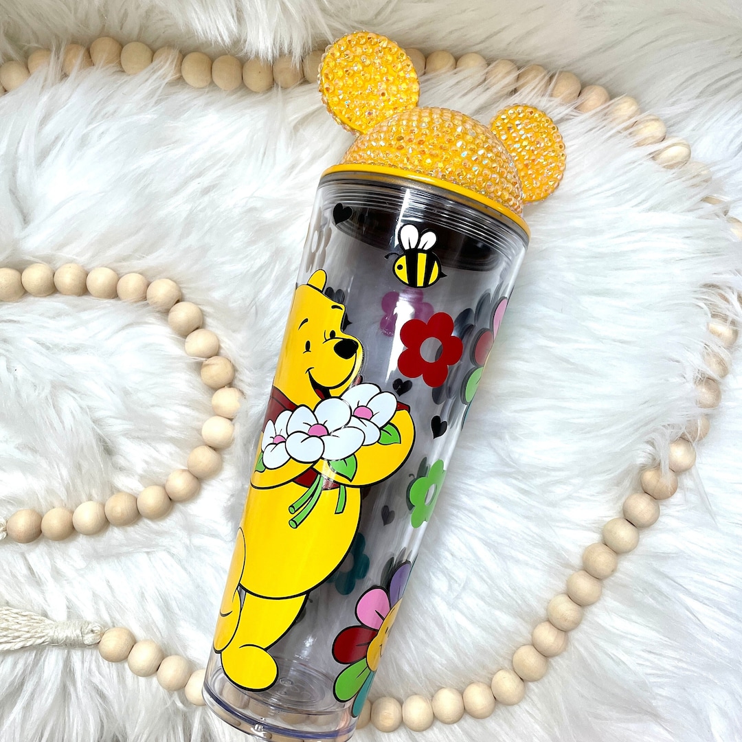Winnie the Pooh Tumbler / Pooh Bear Cup / Rhinestone Mickey Tumbler ...
