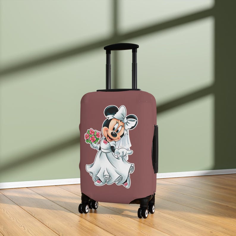 Mickey Groom Luggage Cover, Customizable Wedding Suitcase Protector ...
