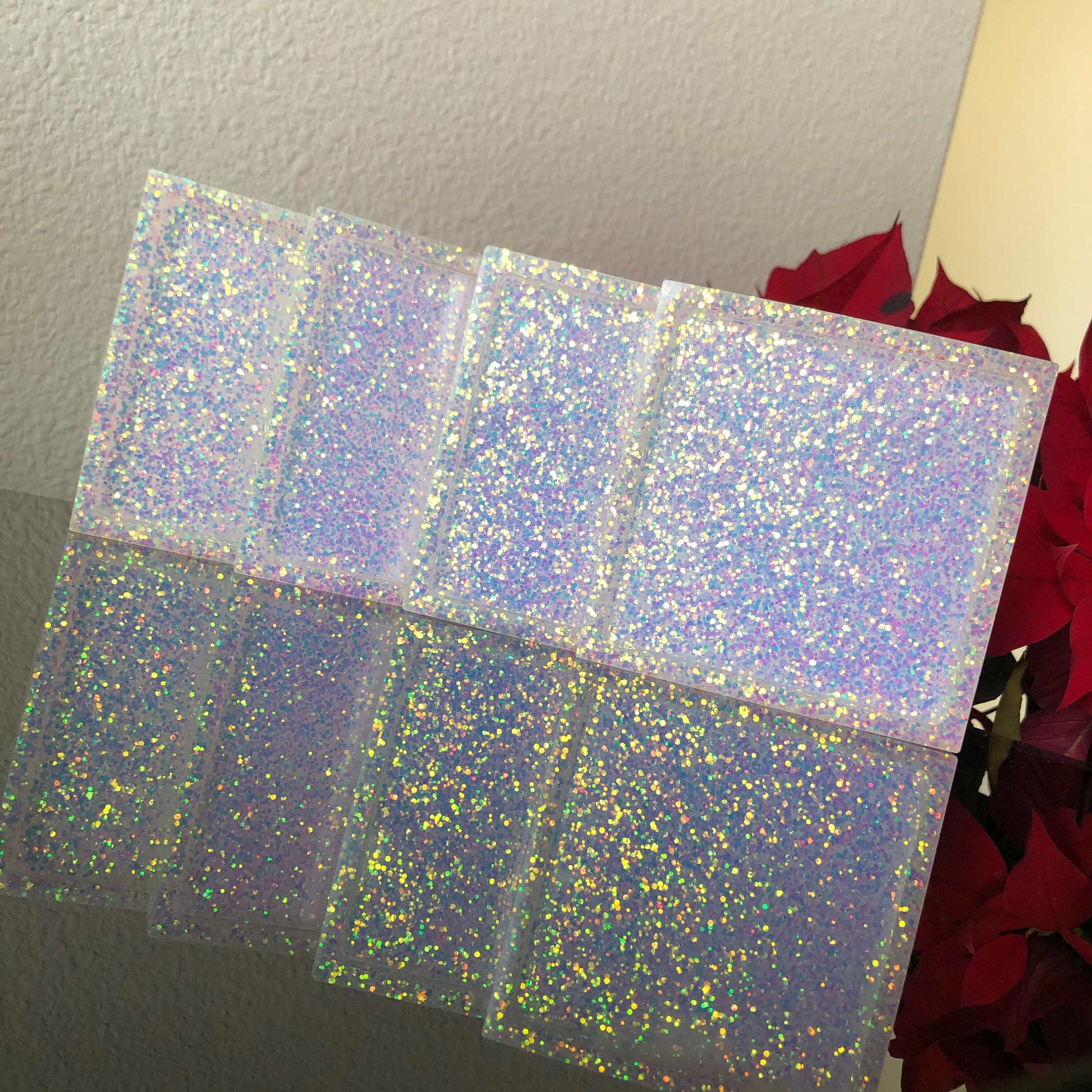 Glitter Coaster Glitter Epoxy Coaster Glitter Coaster Set | Etsy