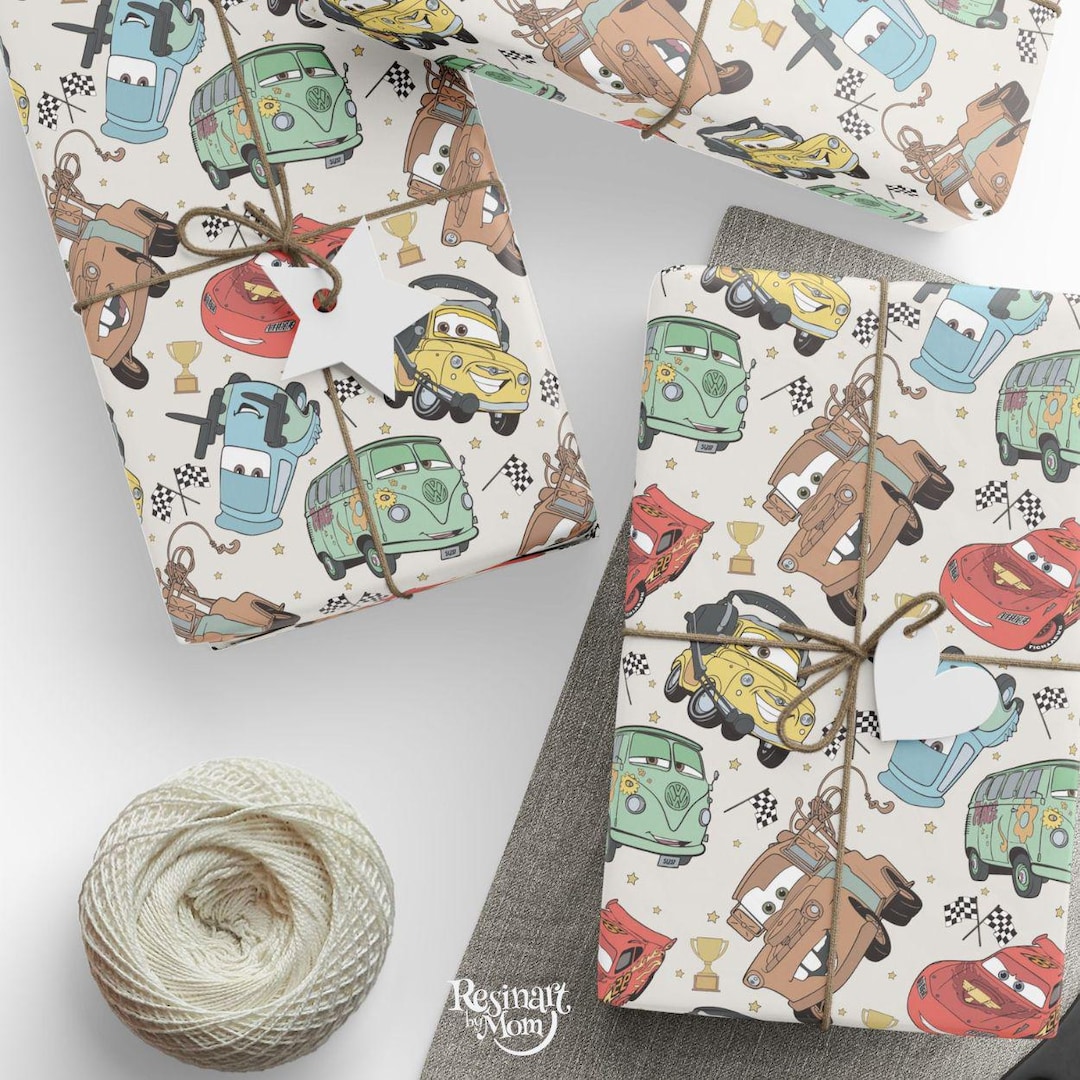 Lightning Mcqueen Gift Wrap – Disney Pixar Race Car Wrapping Paper - Etsy