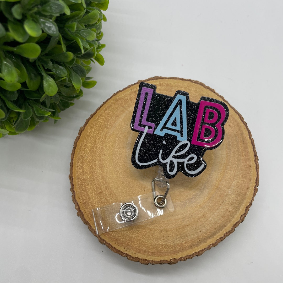 Lab Badge Reel, Phlebotomy Badge Reel, Laboratory Badge, Phlebotomist ...