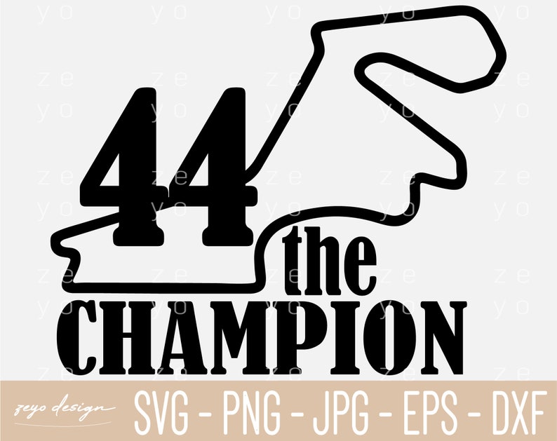 Champion Lewis Hamilton SVG/PNG/JPG Formula 1 Grand Pix | Etsy