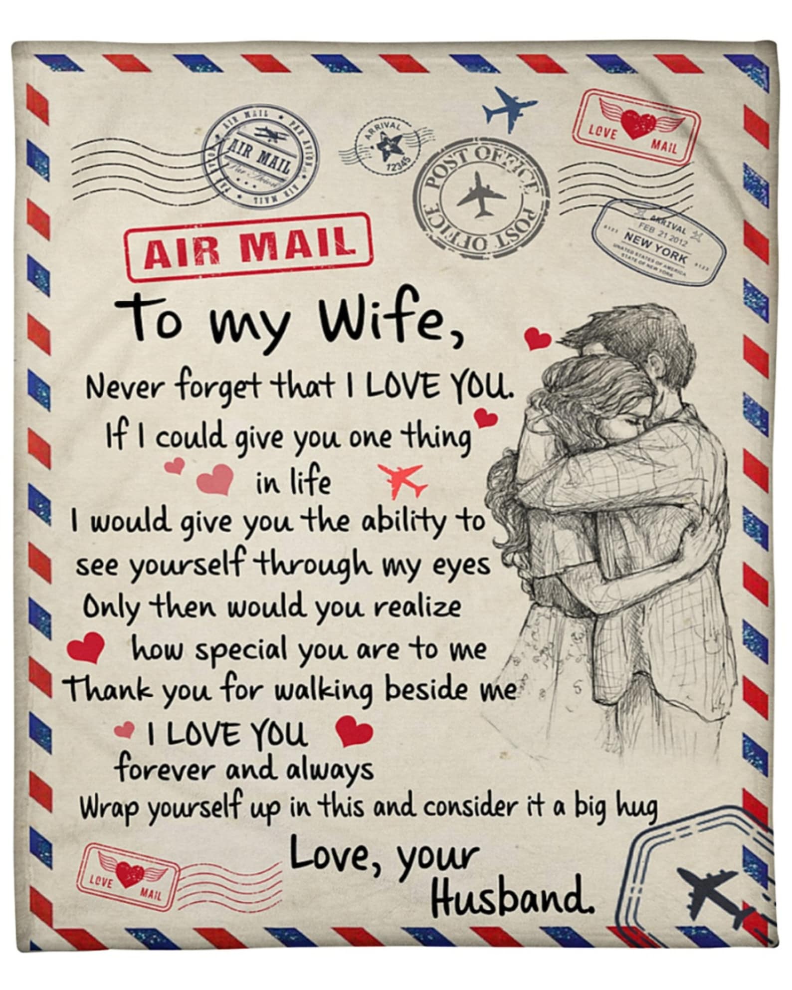 To My Wife Letter Never Forget That I Love Thank You For Etsy