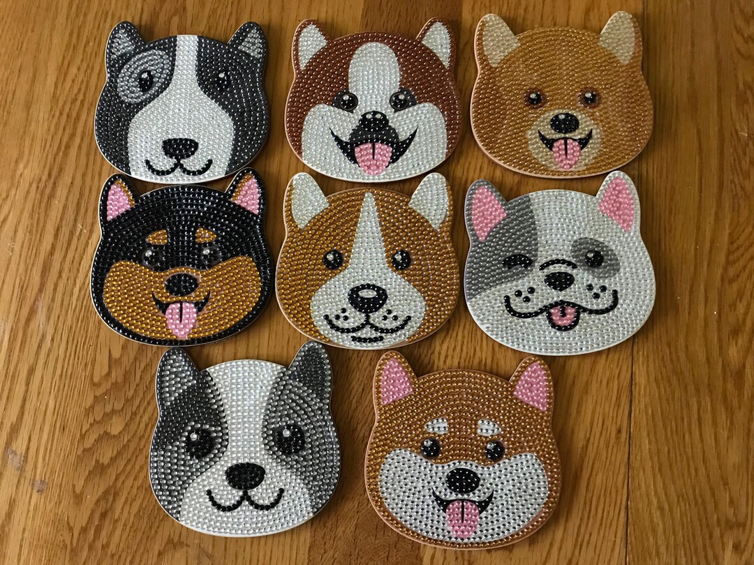 Dog Themed Coaster Set - Etsy