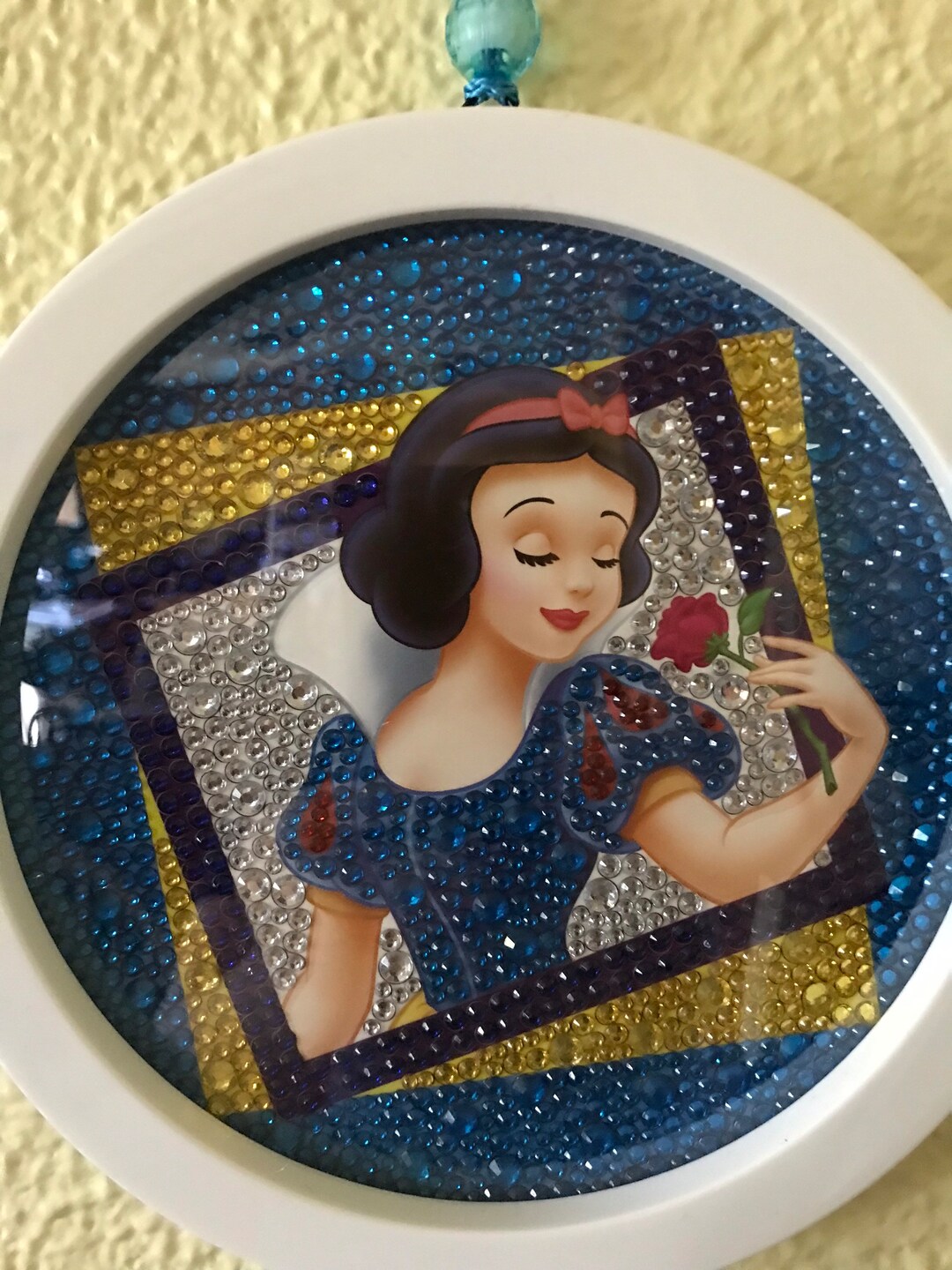 Snow White Round Diamond Art With Frame and Hanging - Etsy