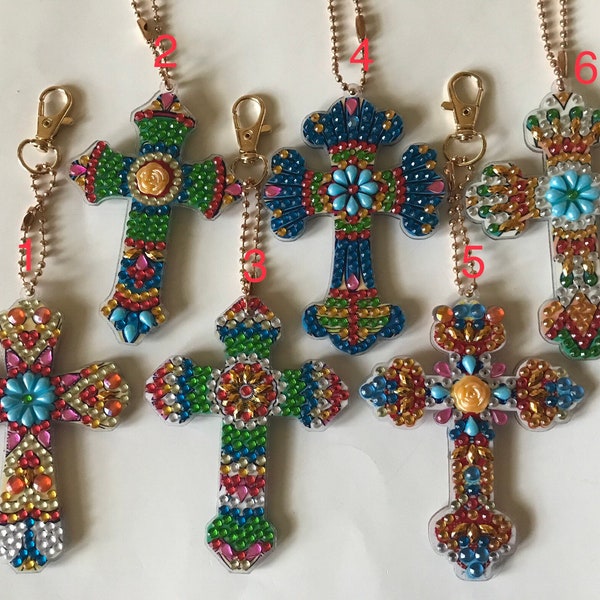 Cross Key Chain - Etsy