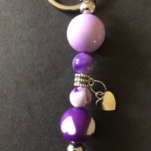 Beaded Charm Key Chain - Etsy