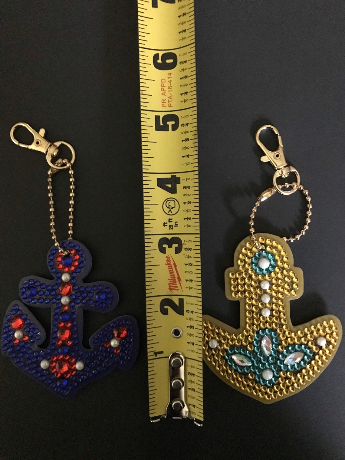 Rhinestone Anchor Key Chains | Etsy