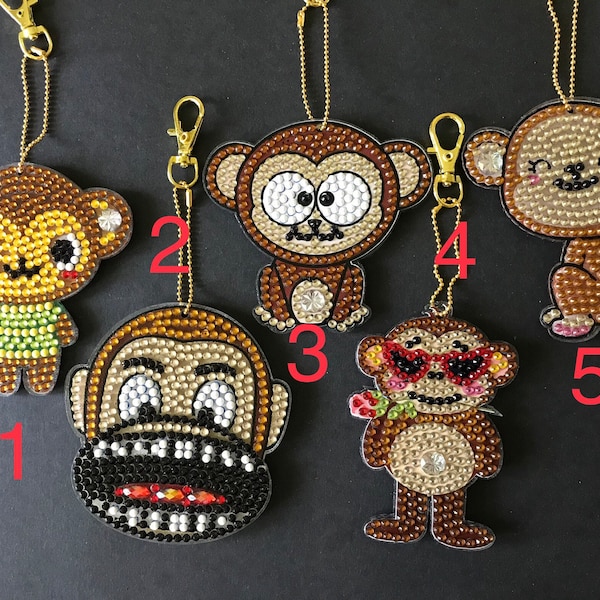 Monkey Key Chain - Etsy