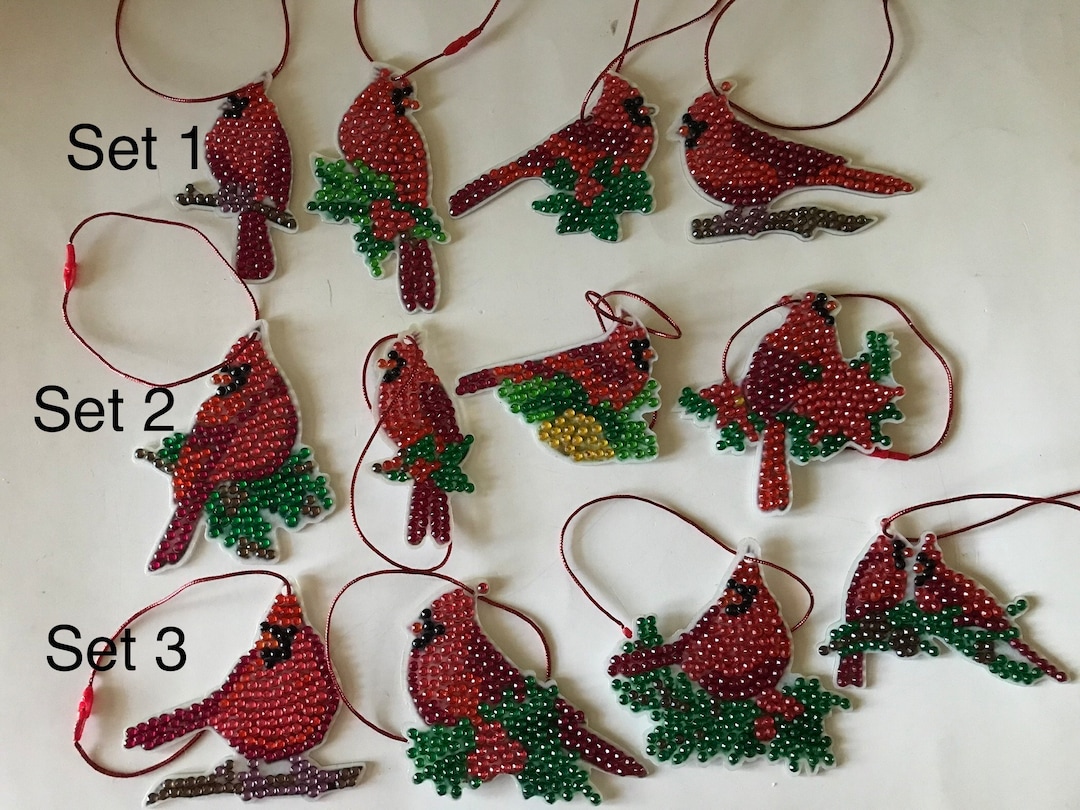 Cardinal Diamond Art Ornaments - Etsy