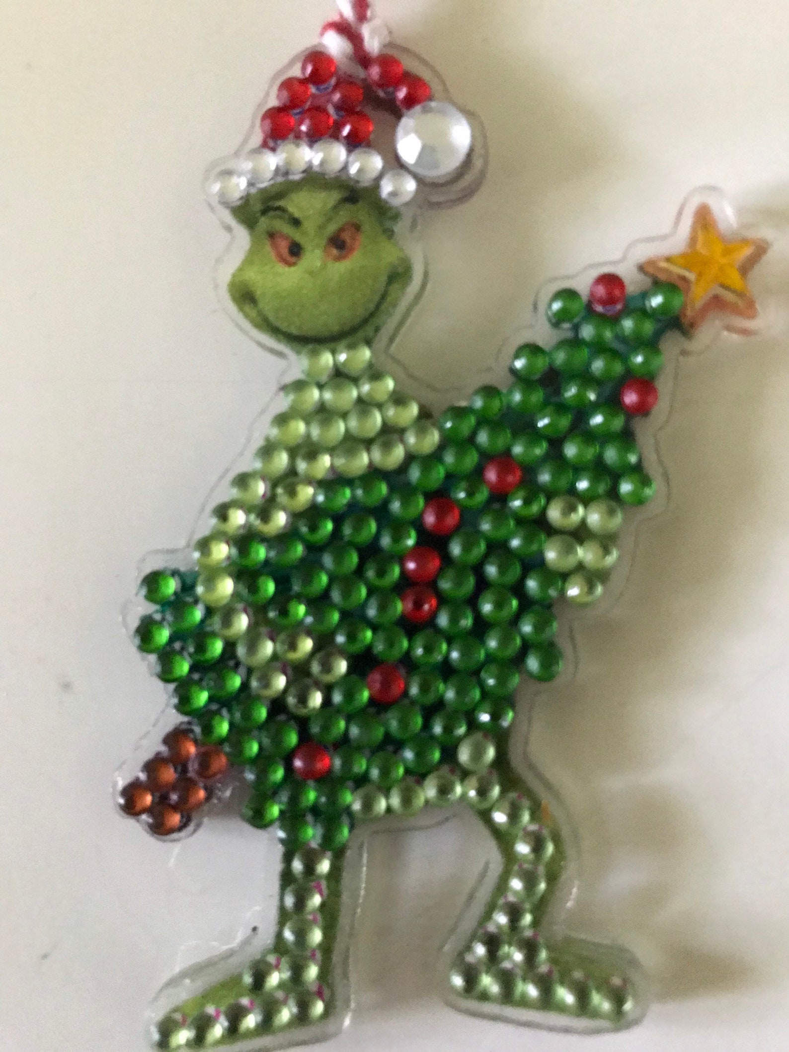 Diamond Art Rhinestone Grinch Ornaments - Etsy