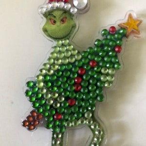 Diamond Art Rhinestone Grinch Ornaments - Etsy