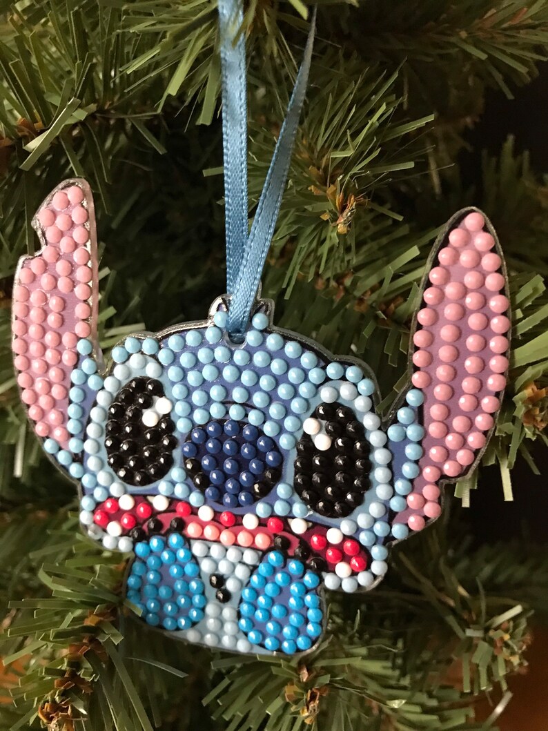 Set of Diamond Art Rhinestone Stitch Ornaments - Etsy