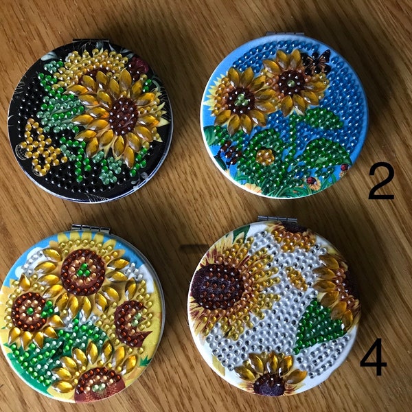 Sunflower Hand Mirror - Etsy