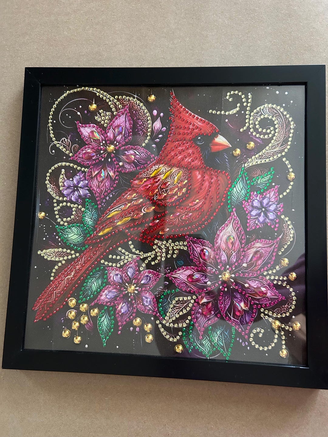 Cardinal Diamond Art With Frame - Etsy