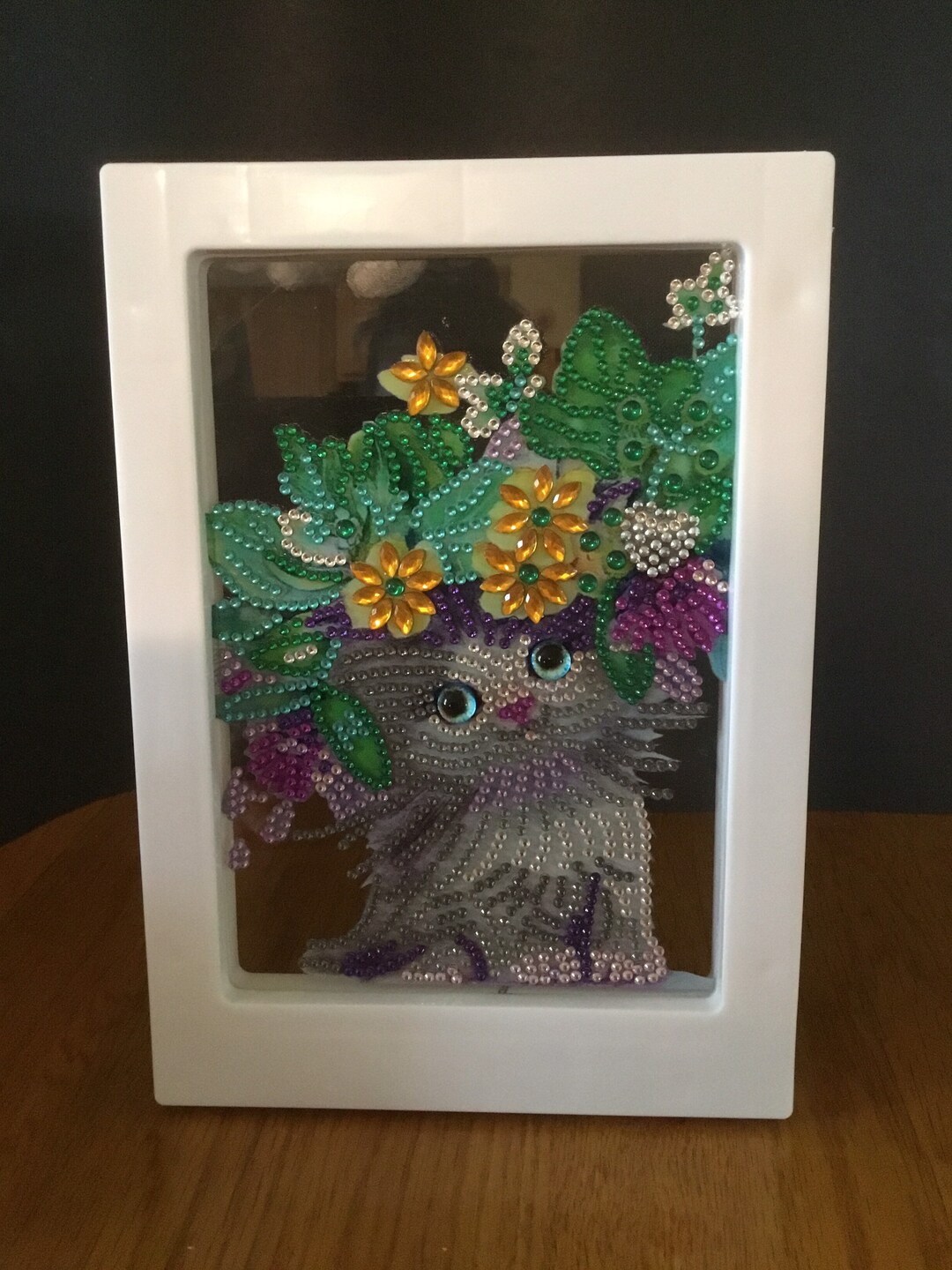 Rhinestone Cat LED Lamp - Etsy