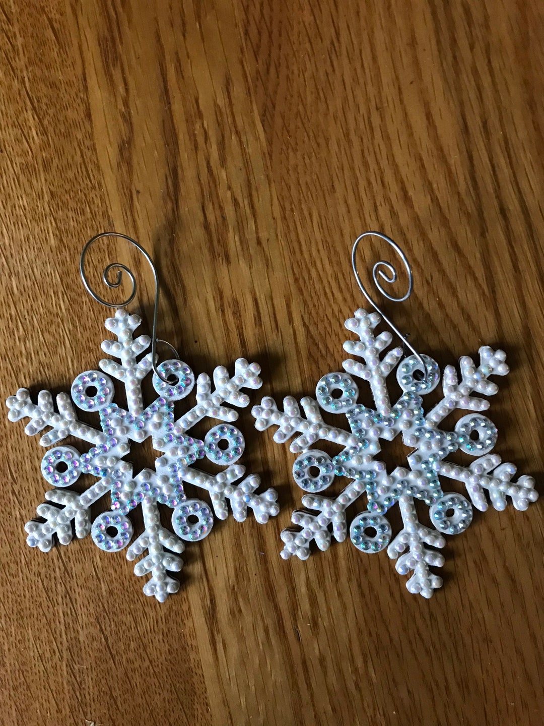 Diamond Art Rhinestone Snowflake Ornaments - Etsy