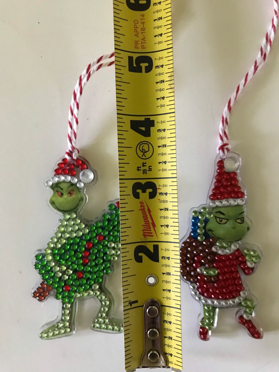 Diamond Art Rhinestone Grinch Ornaments - Etsy