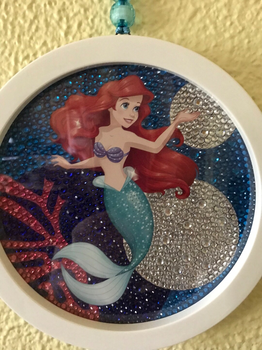 Ariel Round Diamond Art With Frame and Hanging - Etsy