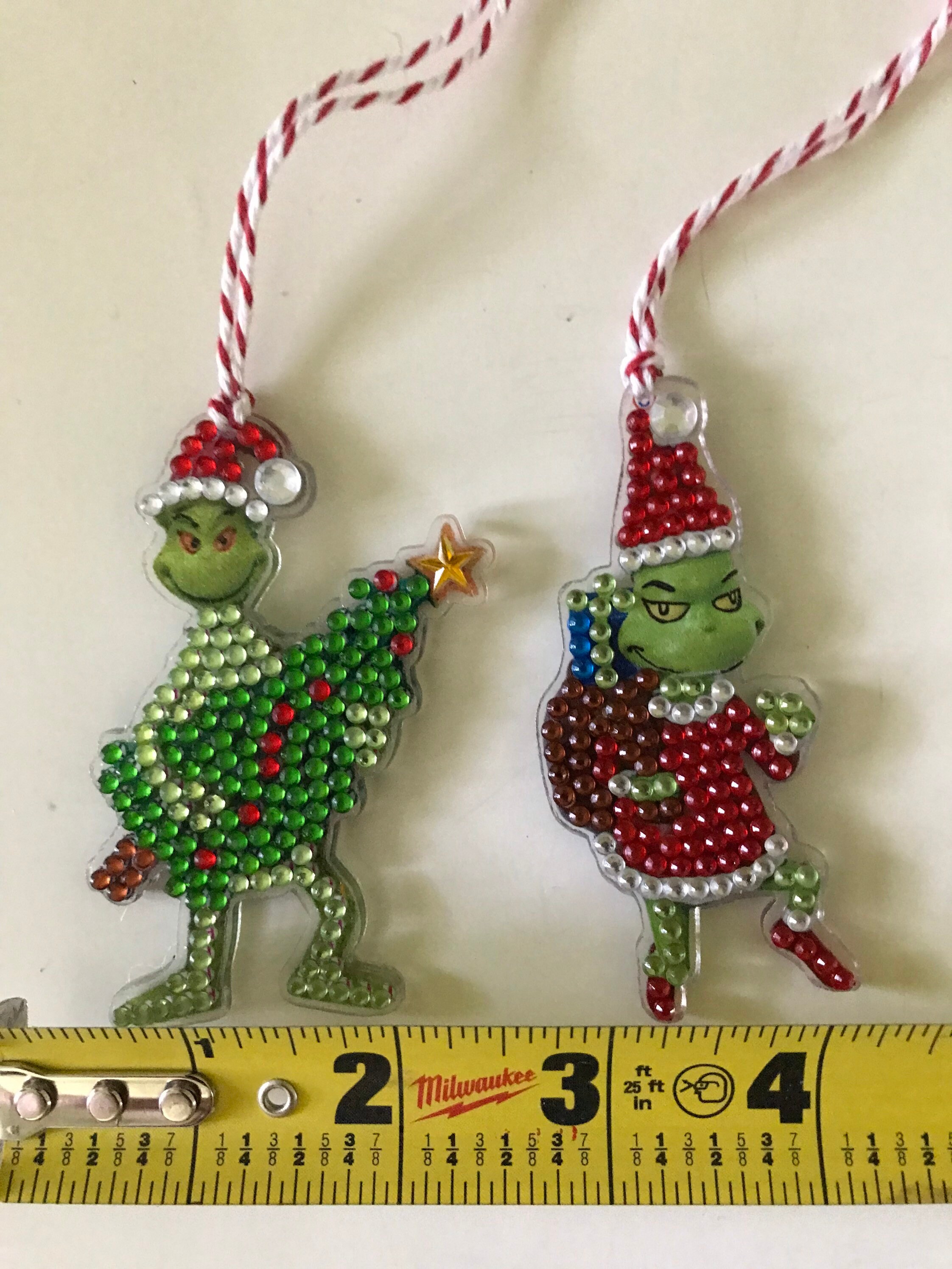 Diamond Art Rhinestone Grinch Ornaments - Etsy