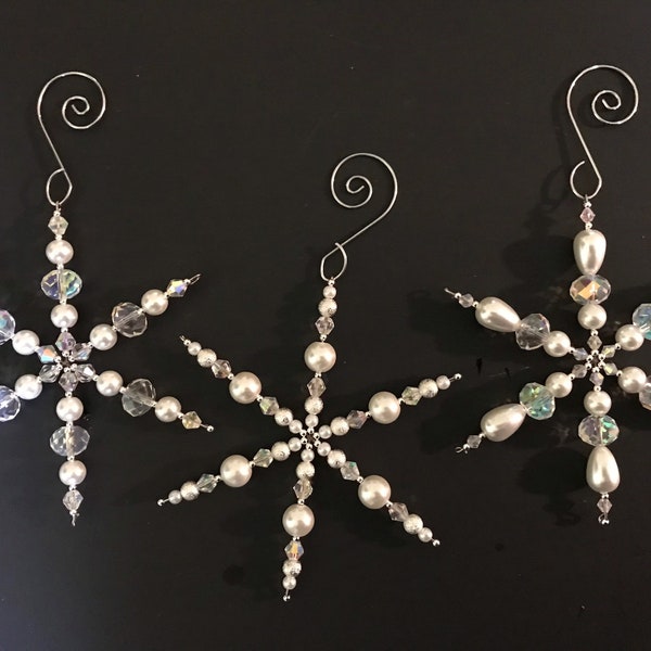 Beaded Snowflake - Etsy