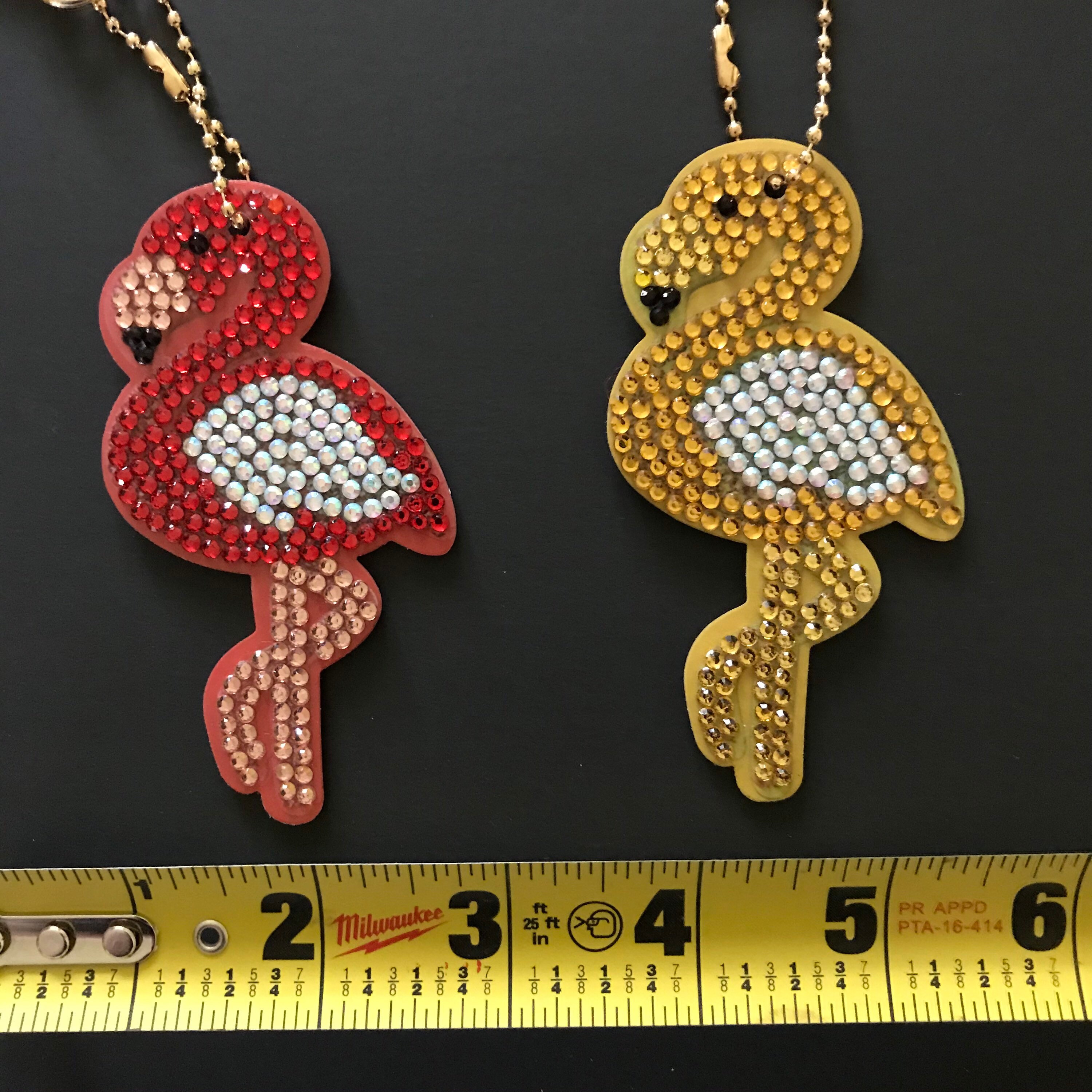 Rhinestone Flamingo Key Chains | Etsy