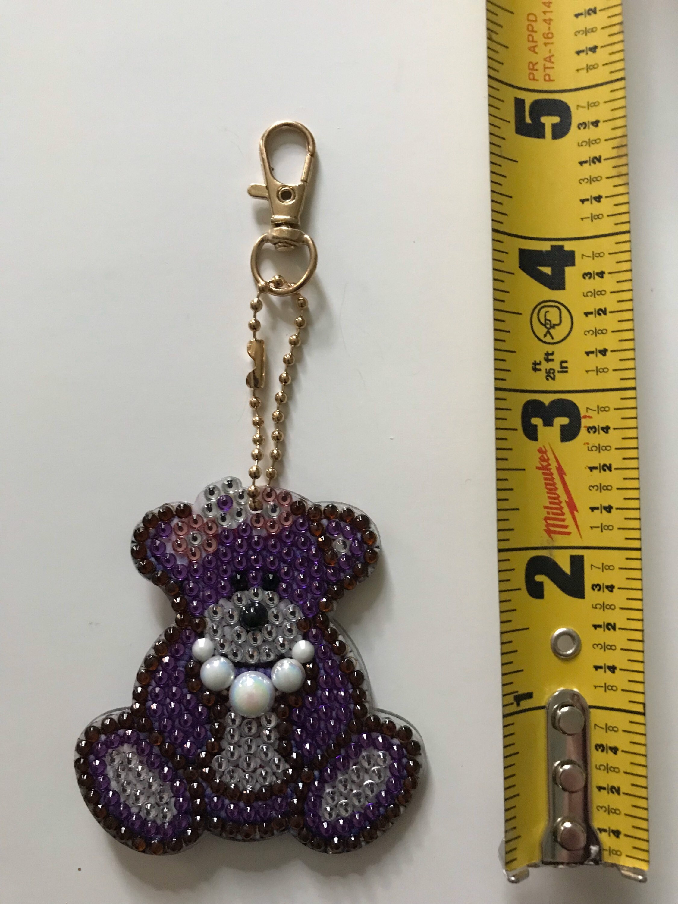 Rhinestone Teddy Bear Key Chains - Etsy