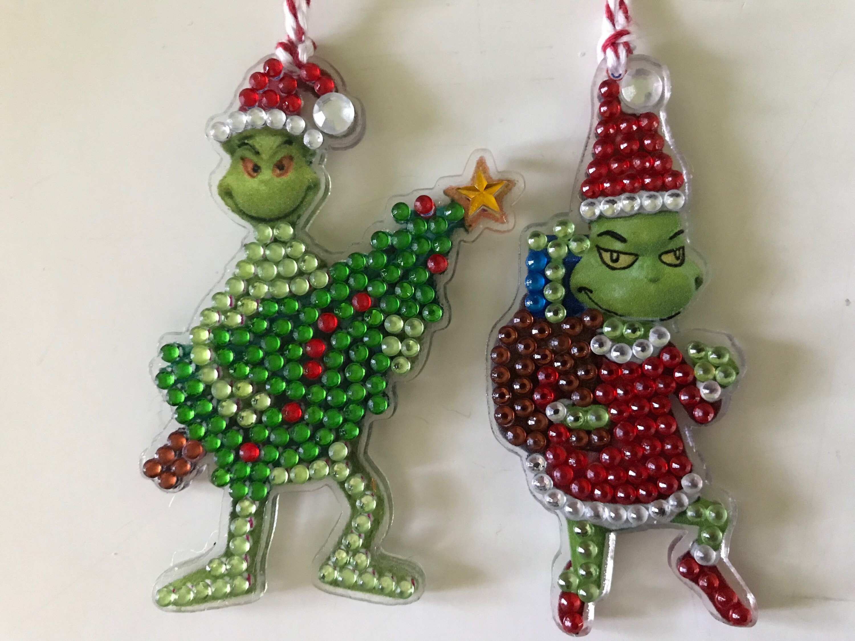 Diamond Art Rhinestone Grinch Ornaments - Etsy