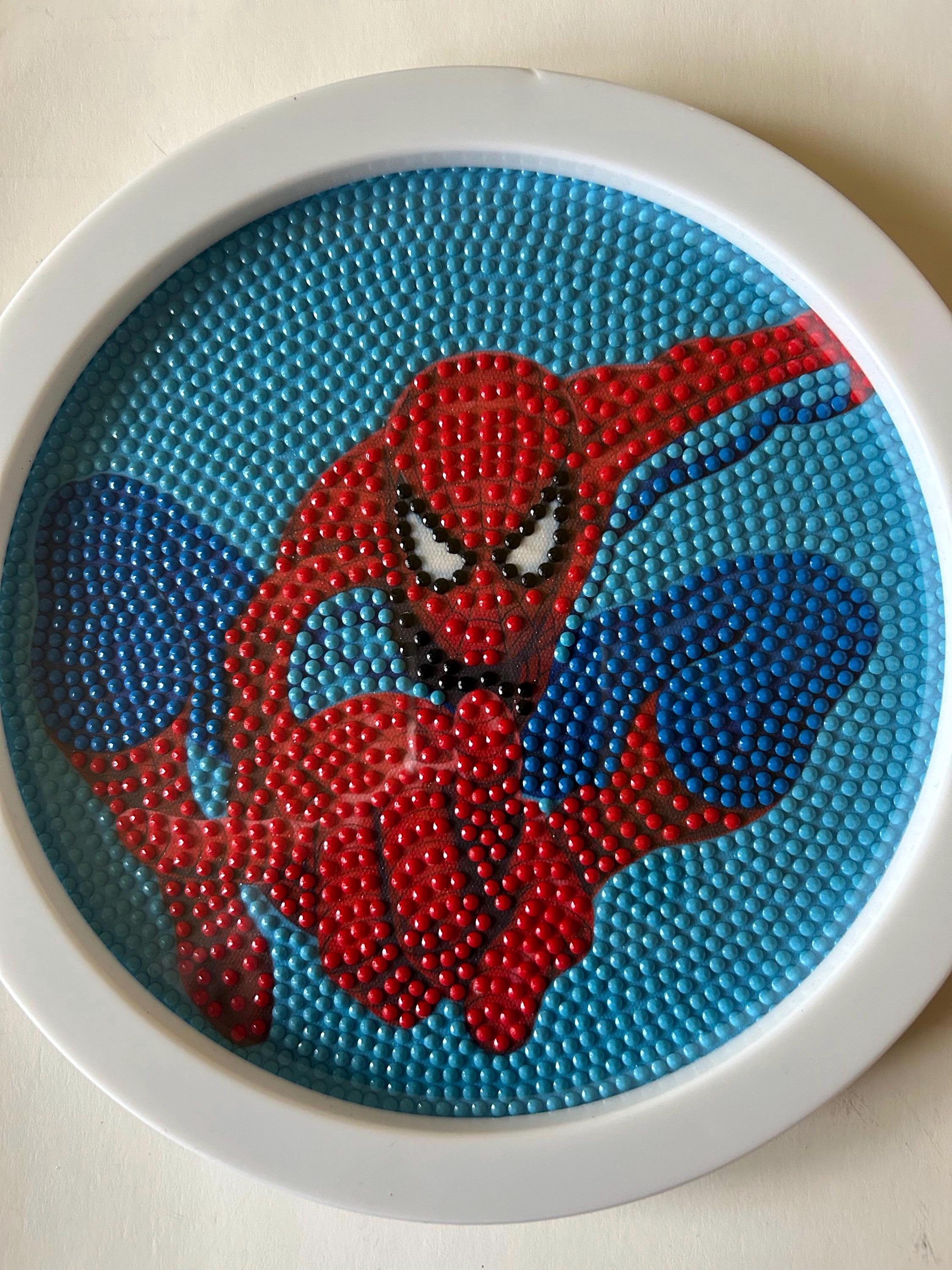 Spider Man Round Diamond Art With Frame - Etsy