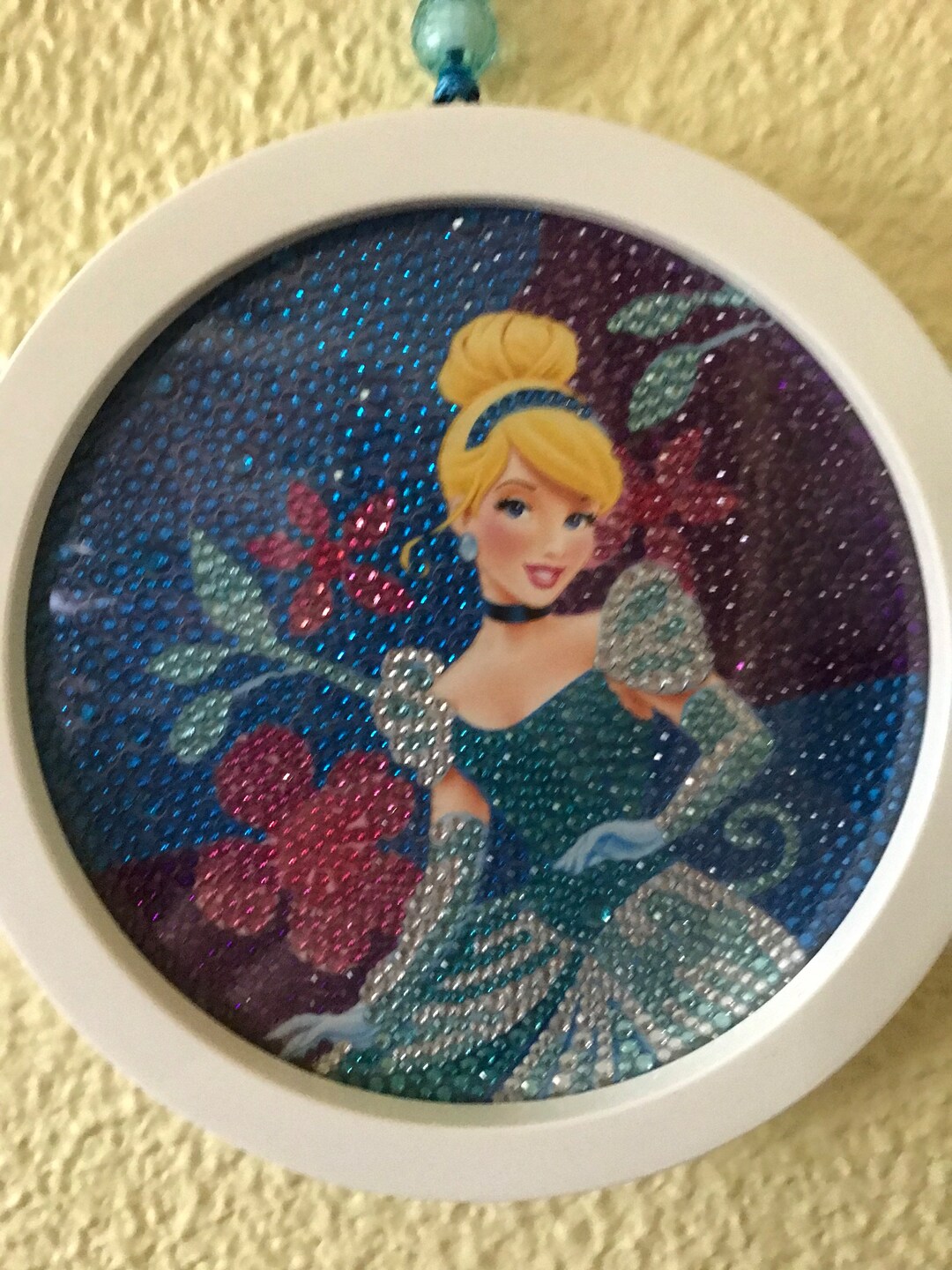 Cinderella Round Diamond Art With Frame and Hanging - Etsy