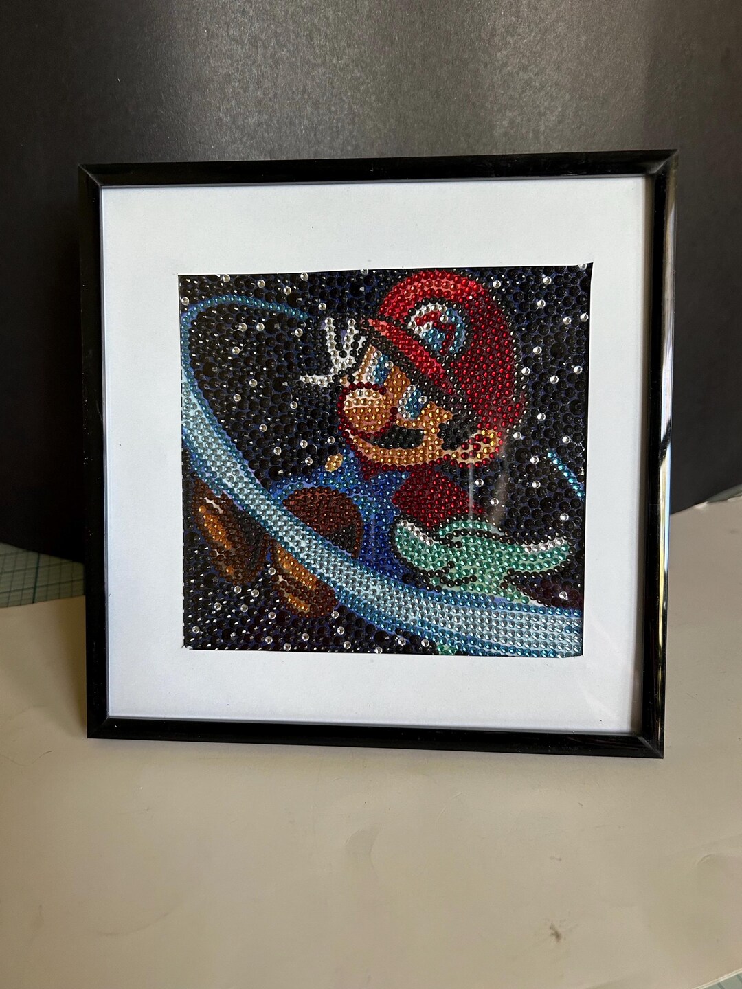 Super Mario Finished Diamond Art With Frame - Etsy