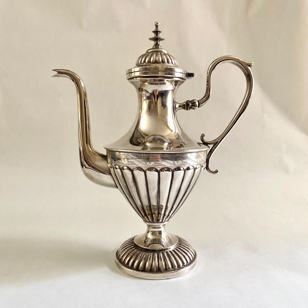 Vintage Coffee Pot Vintage Silver Plated Pitcher Vintage Swedish Coffee ...
