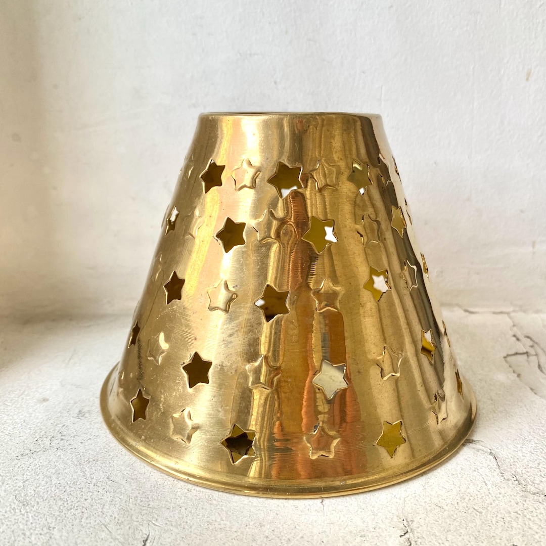 Vintage Brass Star Lamp Shade: Modernist Decor - Etsy
