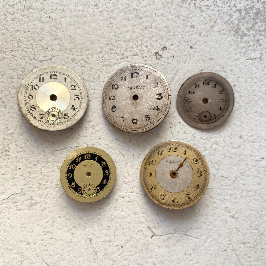 Set of 5 Small Antique Watch Faces Vintage Watch Dials Antique Wrist ...