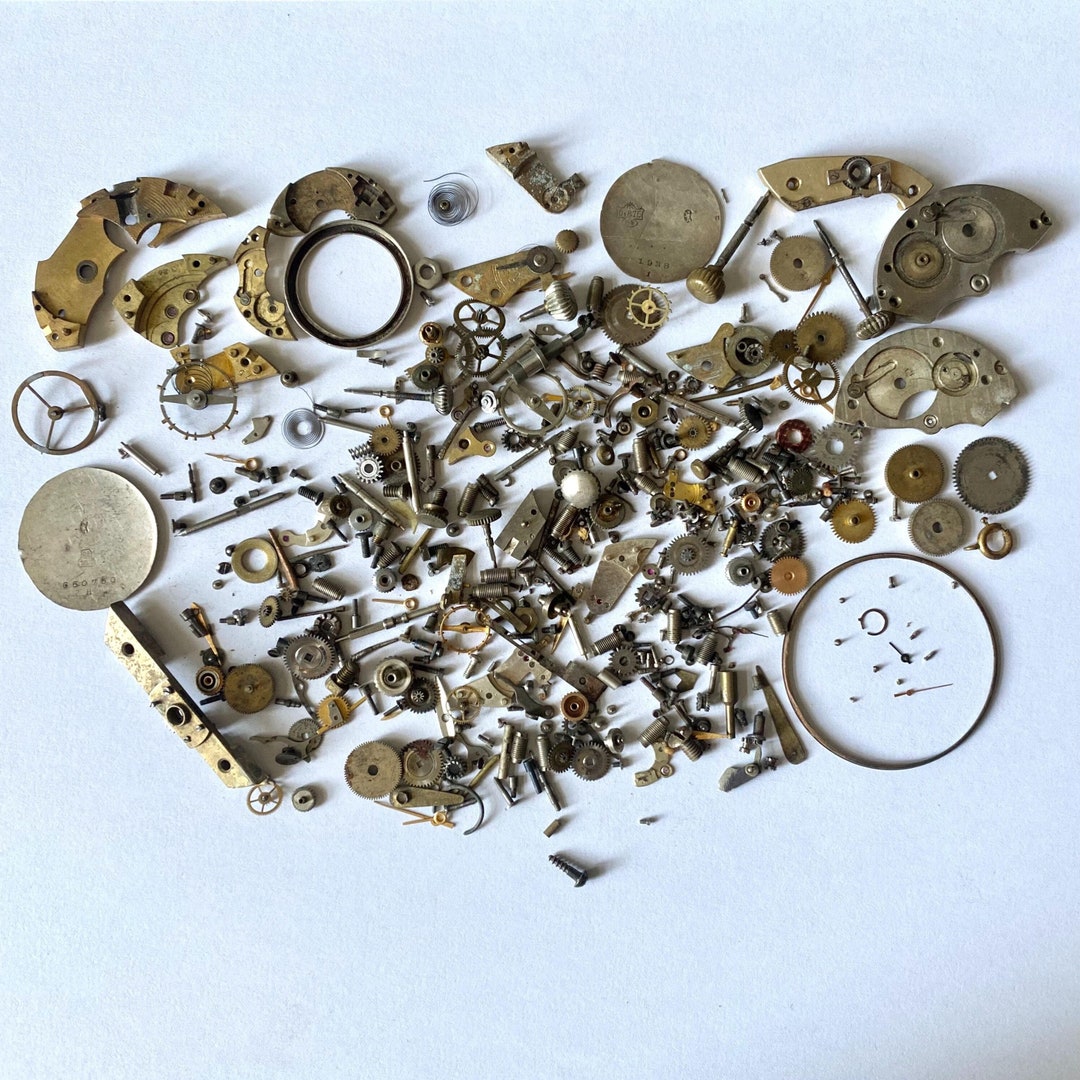 Set of Antique Pocket Watch Parts 96g Vintage Pocket Watch Wheels ...