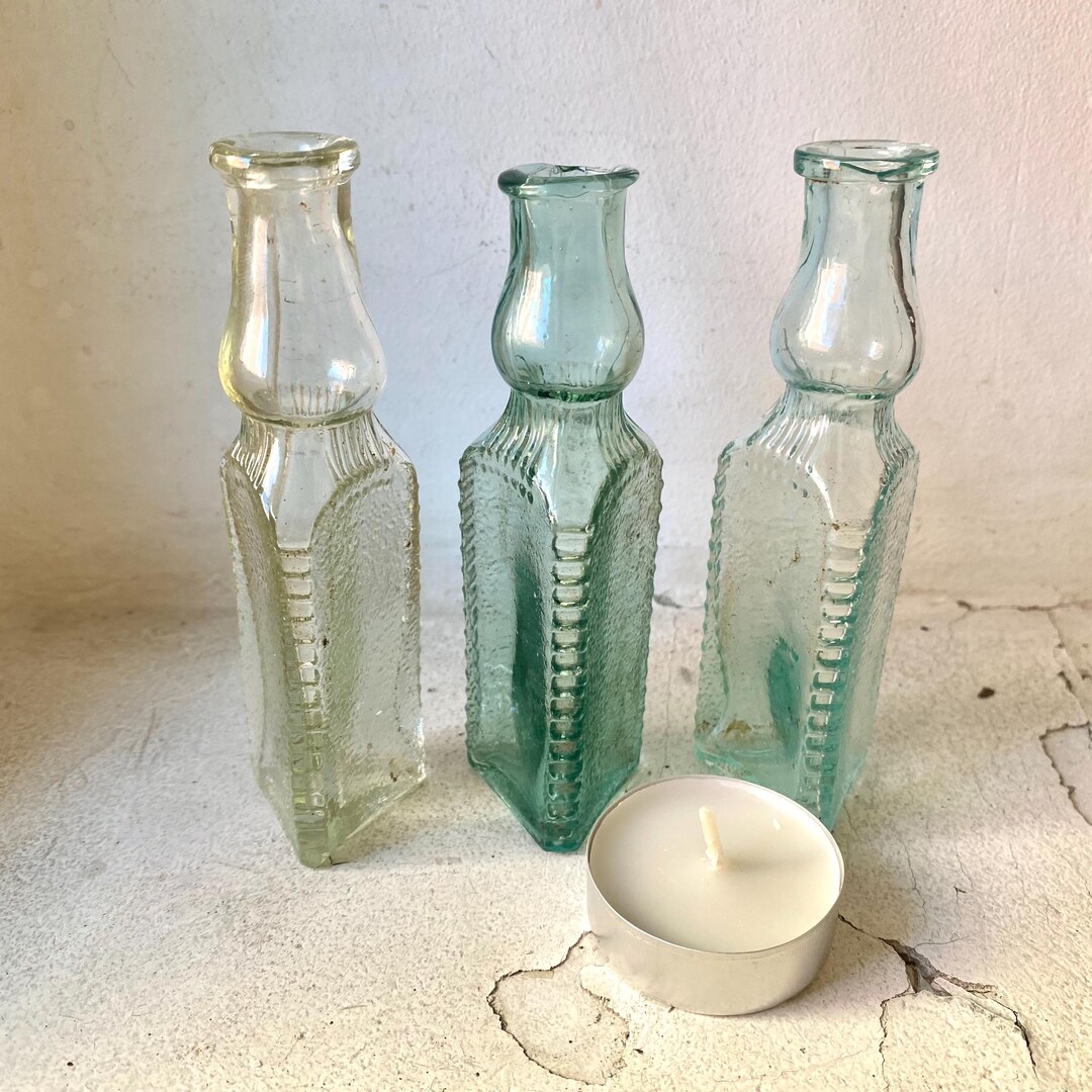 Set of 3 Small Antique Bottles Antique Tiny Bottles Vintage Collectible ...