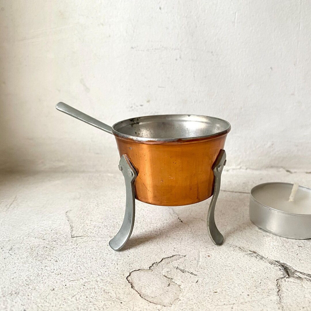 Vintage Miniature Copper Pot Vintage Tiny Copper Footed Pot Vintage ...
