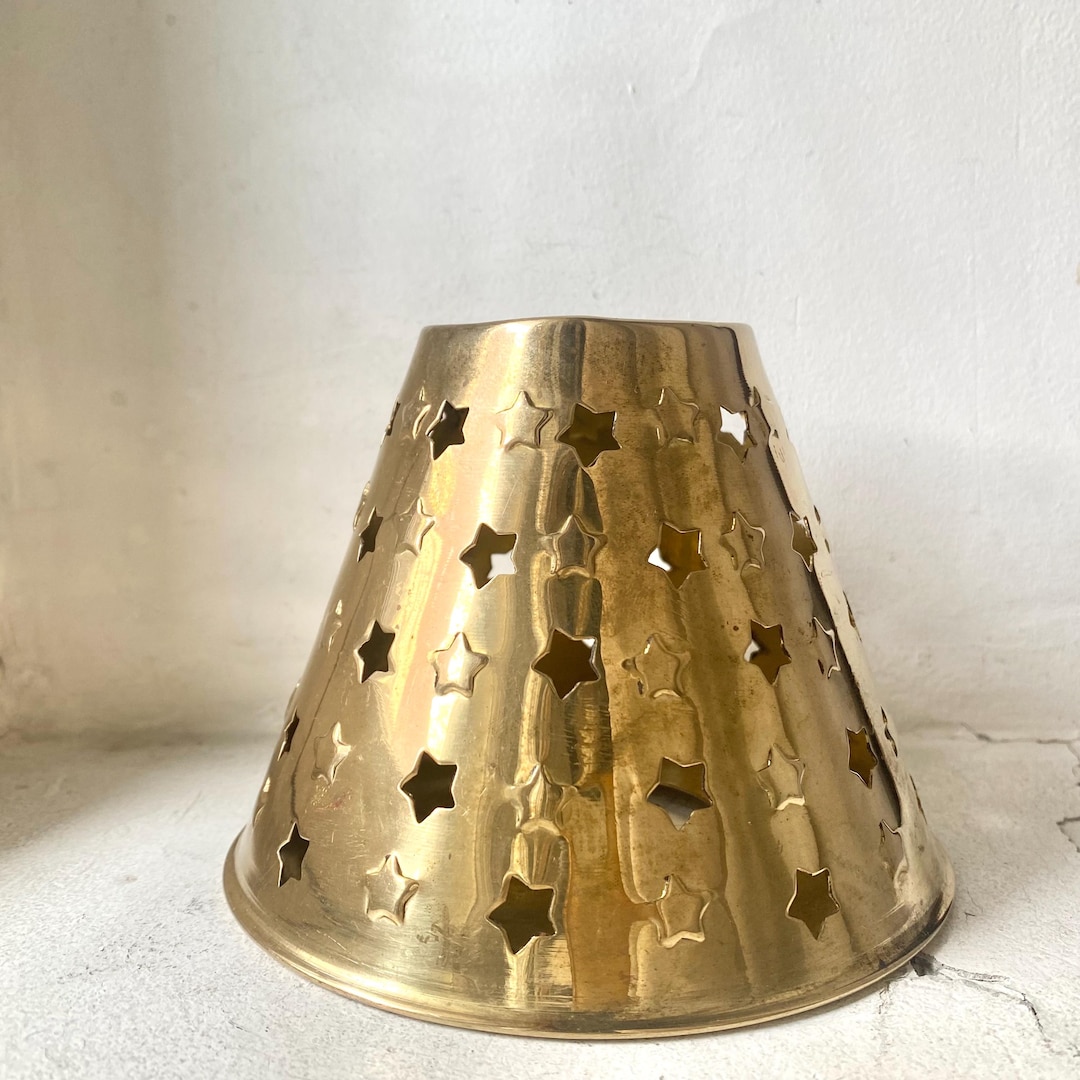 Vintage Brass Star Lamp Shade: Mid-century Home Decor - Etsy