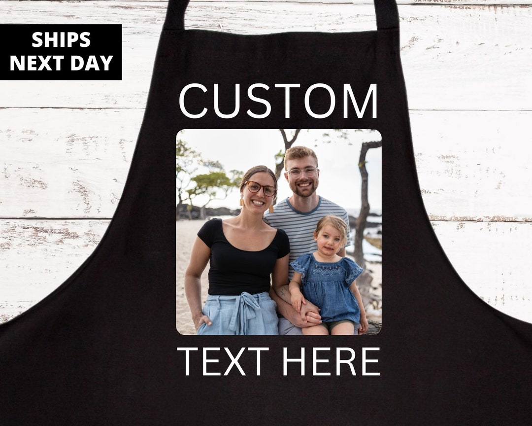 Custom Photo Chef Apron, Custom Kitchen Apron, Polyester Chef's Apron ...