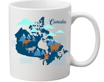Canada Gift Canada Mug Canada Flag Canadian Heritage - Etsy