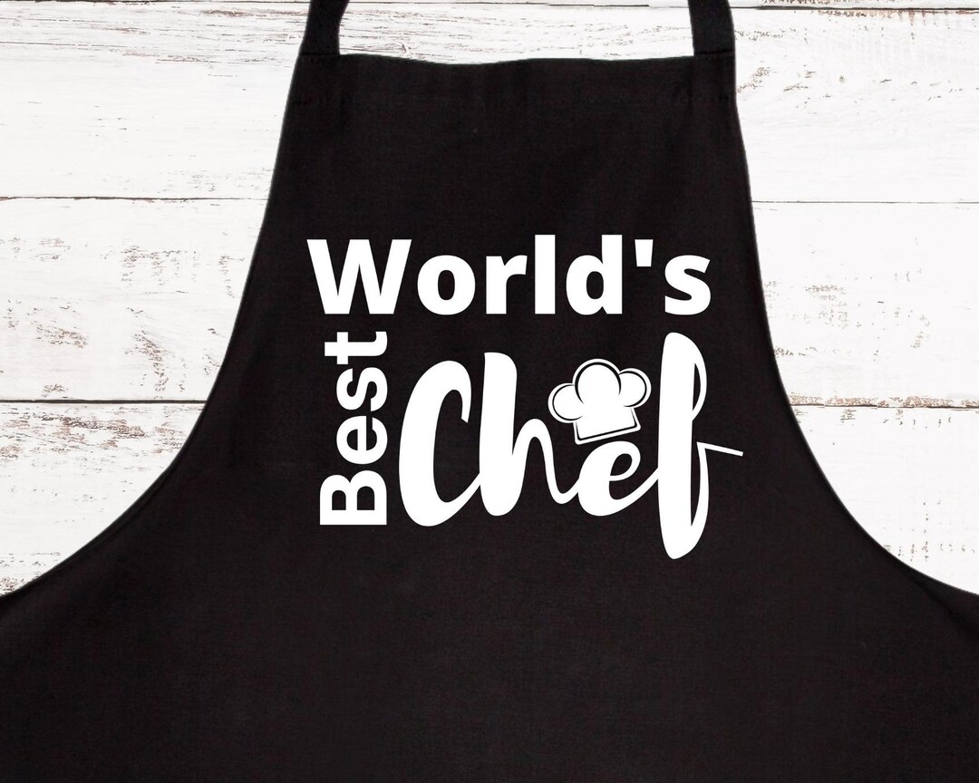 World's Best Chef Apron Custom Kitchen Apron Polyester - Etsy