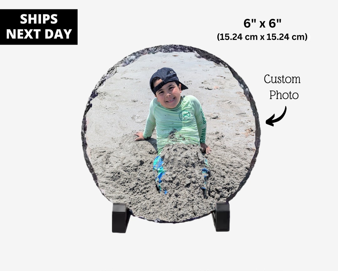 Personalised Photo Slate, Custom Photo on Rock, Photo Rock Slate, Slate ...