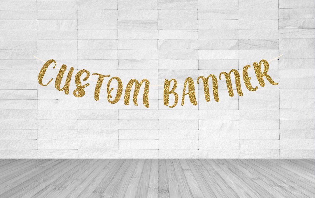 Custom Banner, Glitter Banner, Birthday Banner, Celebration Party ...