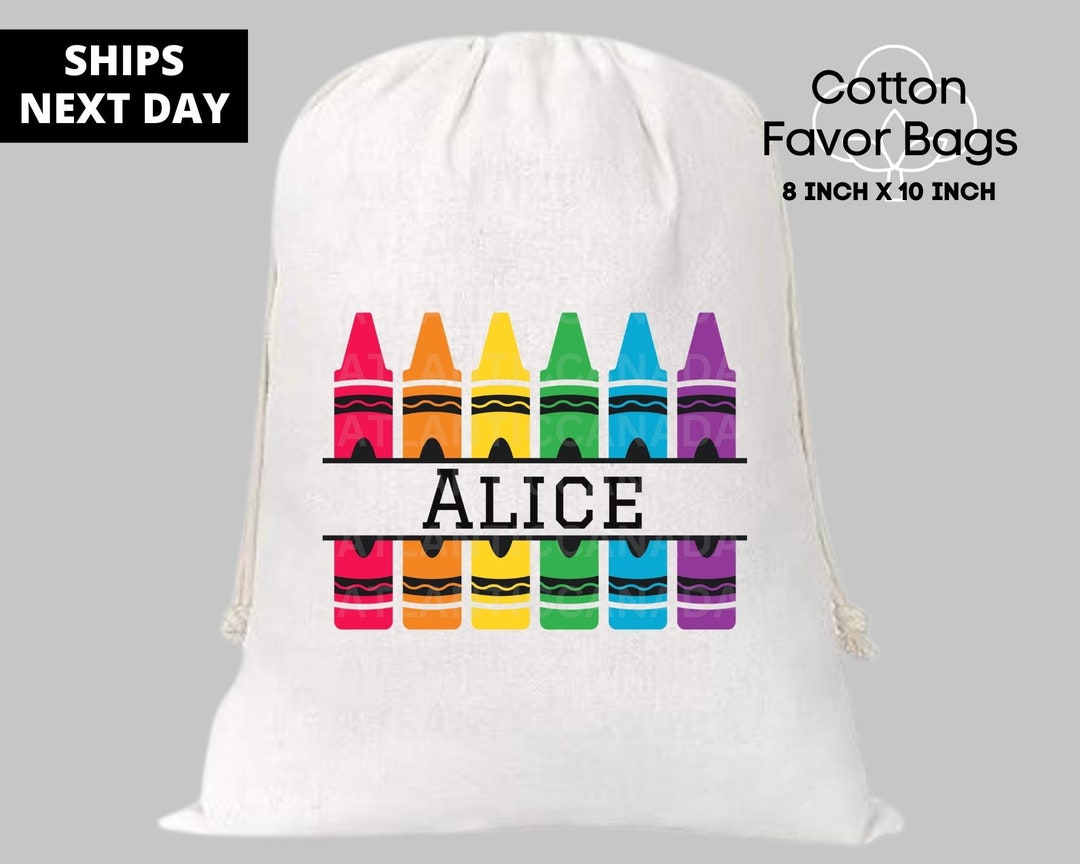 Back to School Favor Bags, Coloring Party, Crayons Birthday ...