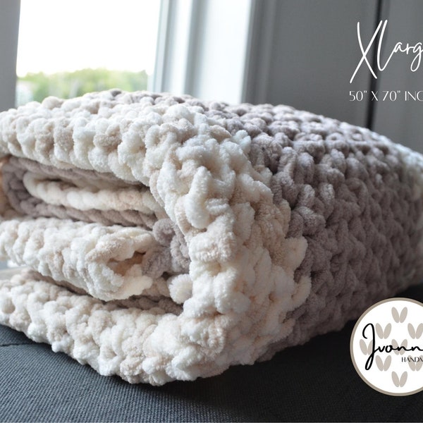 Bulky Knit Blanket - Etsy
