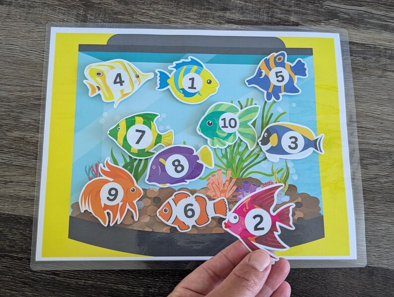 Fish Tank Counting Activity, Printable Game (digital Download) - Etsy