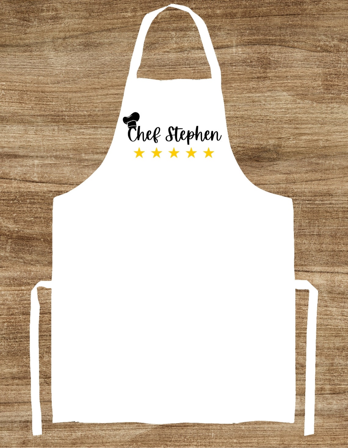 Five Star Chef Apron, Custom Kitchen Apron, Polyester Chef's Apron ...