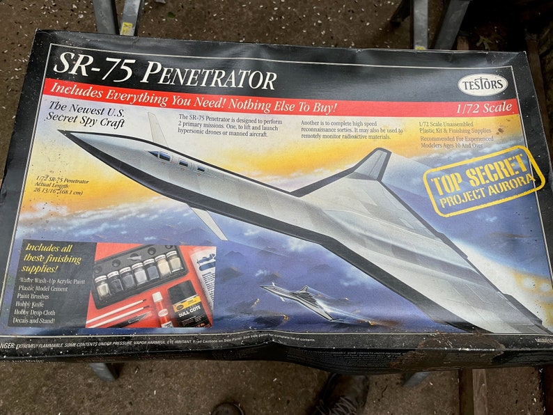 SR-75 Penetrator, Plastic War Plane Model, 1/72 Scale Made by Testors ...
