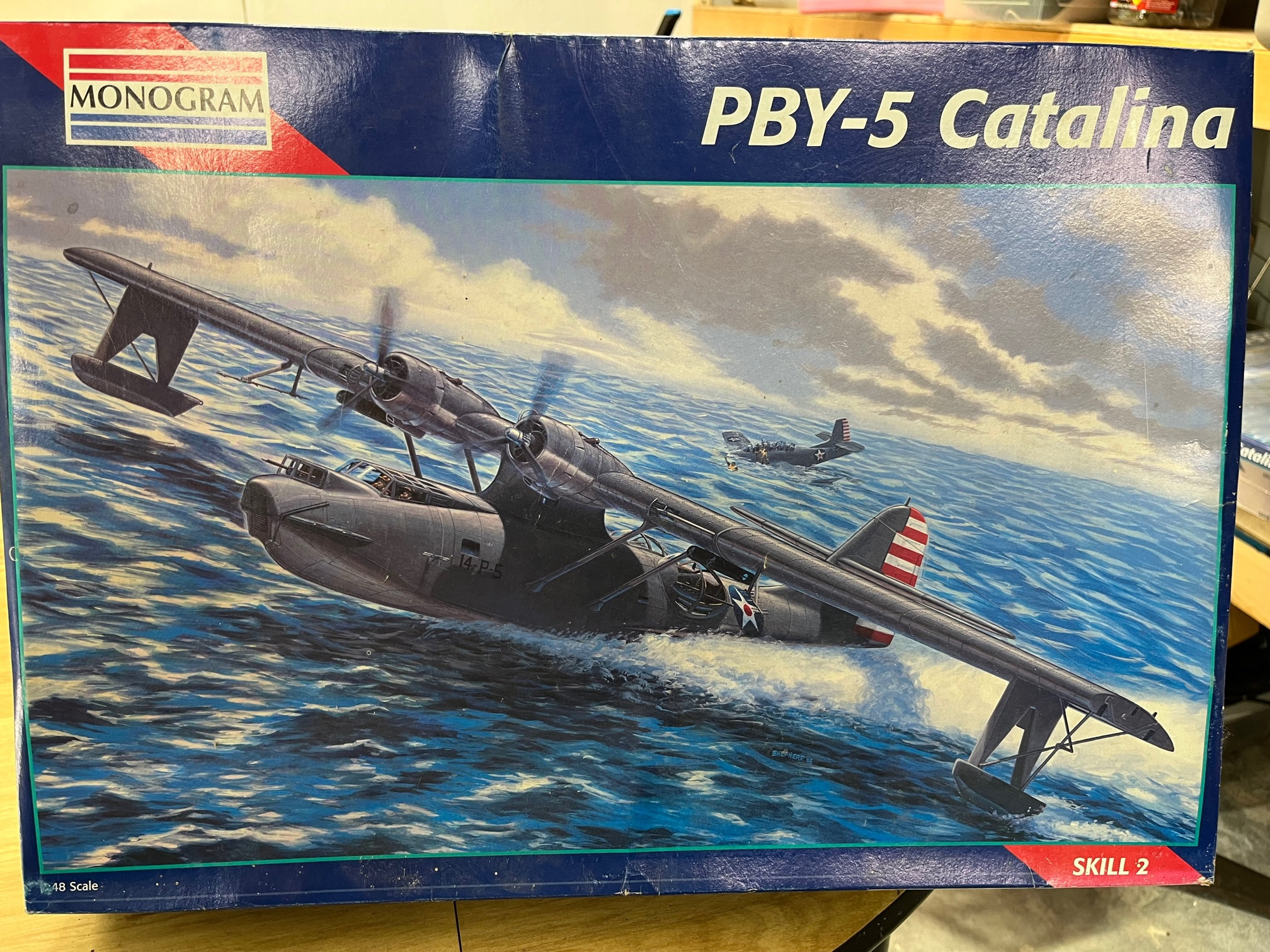PBY-5 Catalina Model Plane From Monogram Skill Level 2, 1/48, and All Pieces Are Still in ...